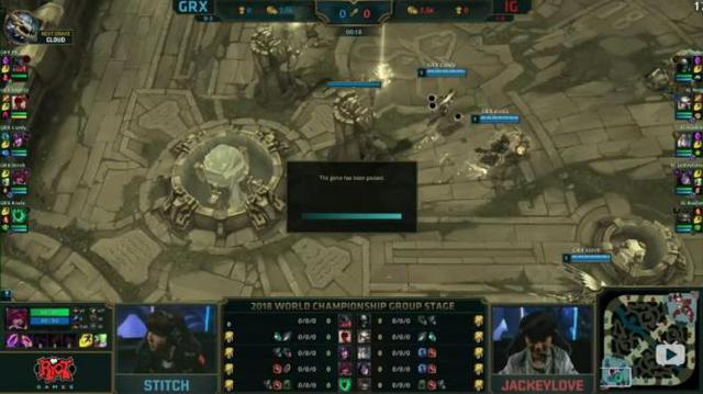 S8小组赛罗技G903失灵五分钟，GRX面对IG饮恨败北