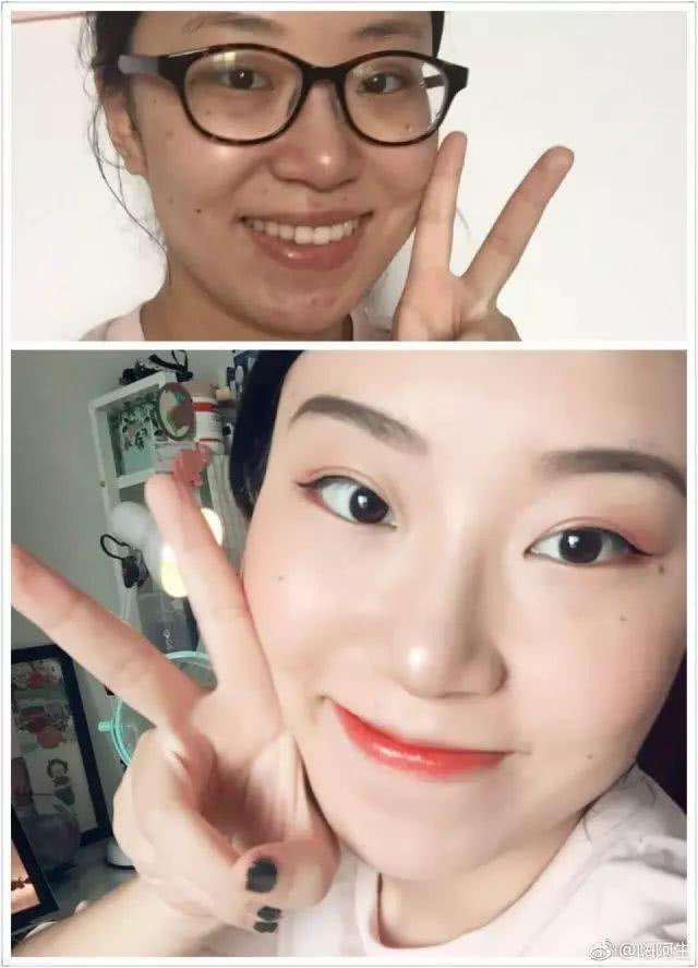 女生化妆前后的差别有多大？素颜见人，怕是已经不把对方当人了化妆素颜许愿新浪新闻