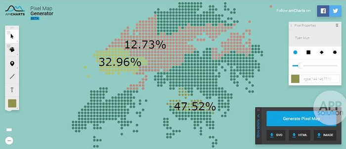 做地理PPT的资源 - Pixel Map Generator : 做 PPT 必备！简单就能生成好看地理图表 #Web - 办公设备维修网