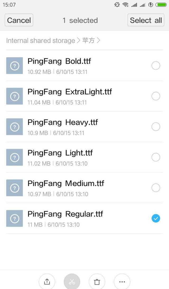 小米手机用iOS字体