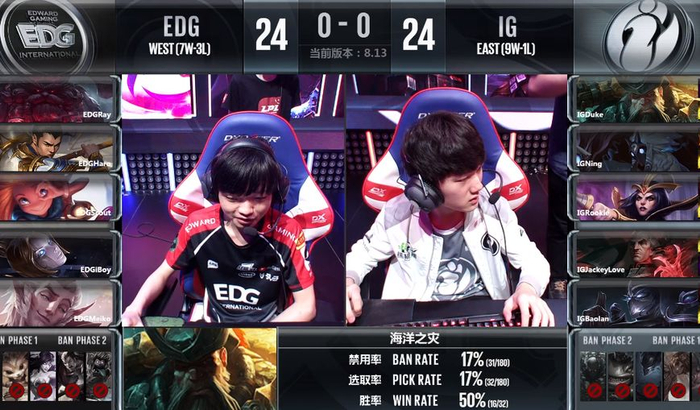 EDG战队50分钟翻盘IG Scout窥屏型佐伊真大腿 iBoy空大发条躺赢