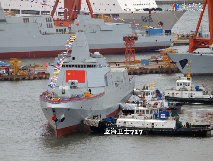 两艘055大驱下水 美媒：中国战舰只重数量不重质量|李杰|驱逐舰|雷达_新浪新闻