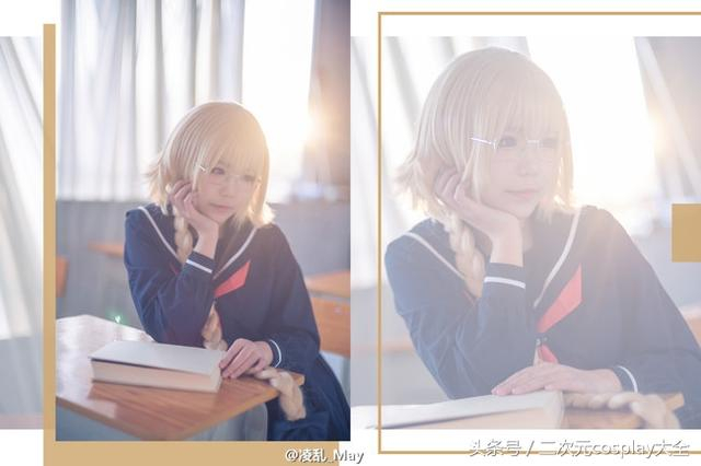 《Fate/EXTELLA》贞德cos,教室和jk感觉好清新美好!