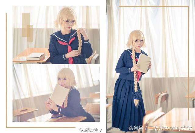 《Fate/EXTELLA》贞德cos,教室和jk感觉好清新美好!