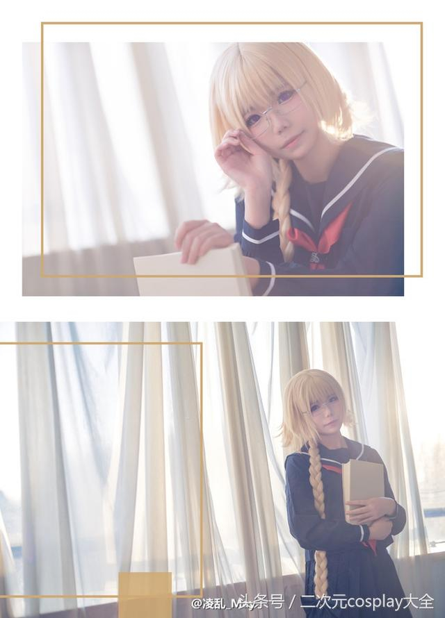 《Fate/EXTELLA》贞德cos,教室和jk感觉好清新美好!