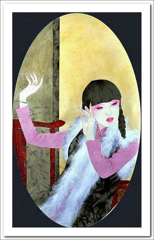 当代国画家徐鹤推荐～张正军工笔人物插画头像锁屏壁纸集锦