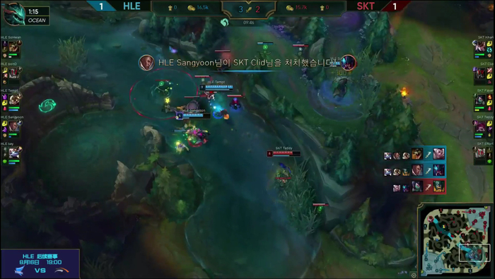 Khan奎因分带未能顶住强烈攻势，SKT九连胜遭HLE终结，可惜了