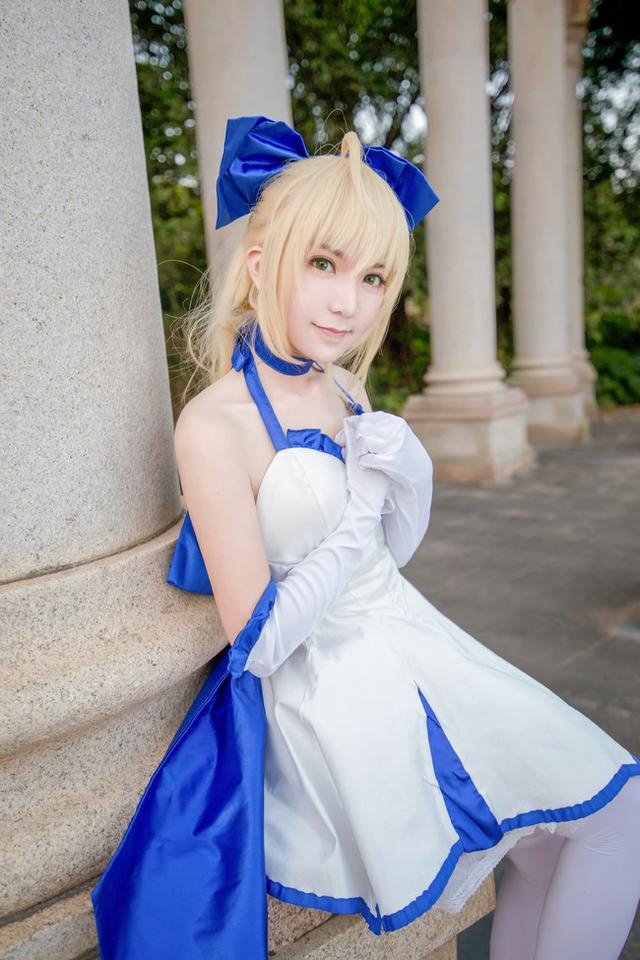 美美美 蓝百合saber cosplay