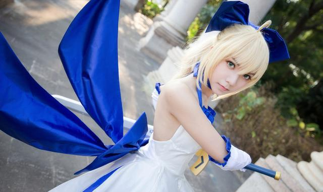 美美美 蓝百合saber cosplay