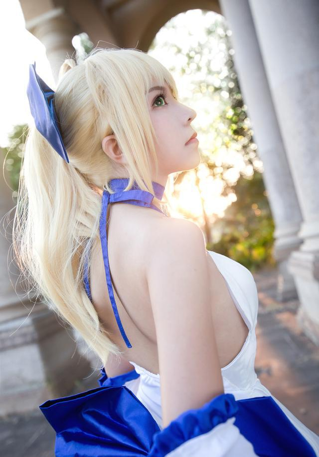 美美美 蓝百合saber cosplay