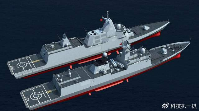 054B护卫舰，在054A型护卫舰基础上改进而成，提升我海军战力