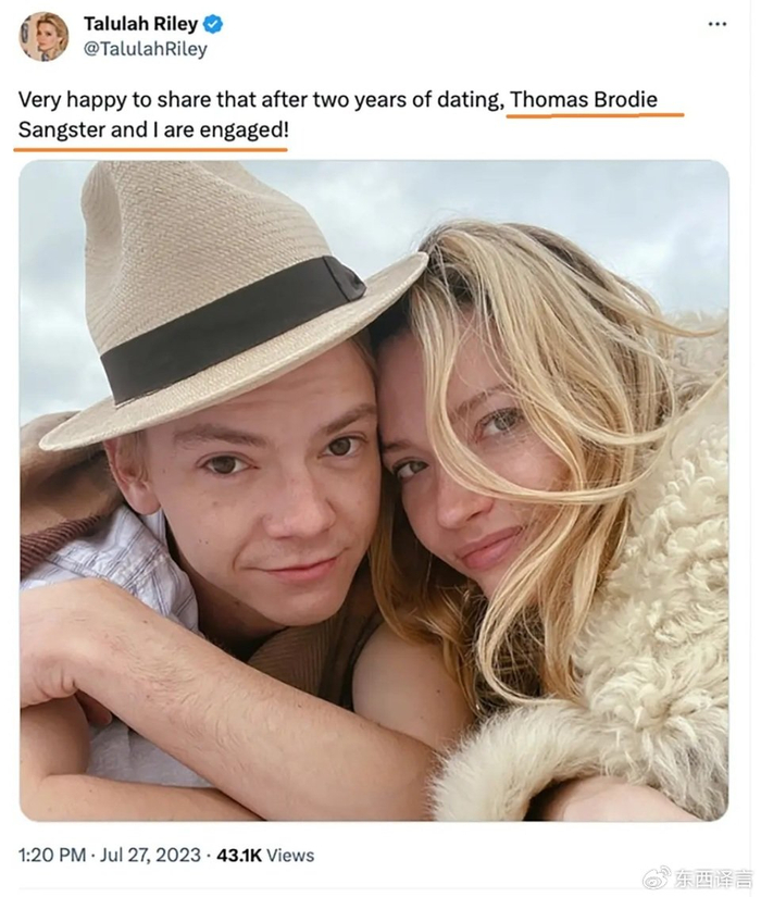 马斯克的第二任前妻订婚！和小4岁的娃娃脸男演员，首富会心碎吗|布罗迪|莱莉|马斯克_新浪新闻