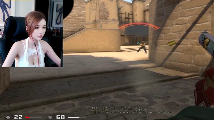 CSGO美女主播大菠萝火了！引蛇出洞豪取双杀，在线教学穿搭！