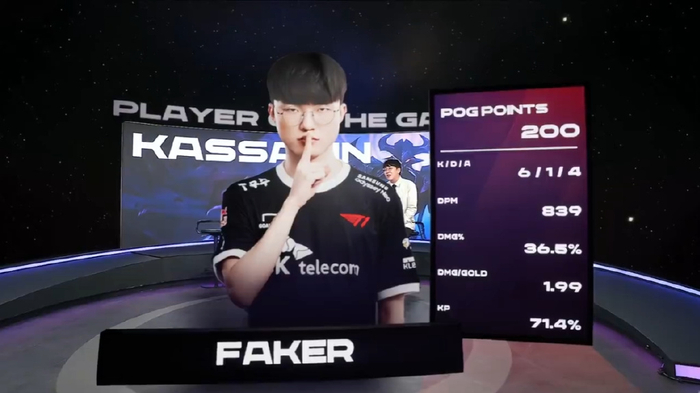 LCK最强之战！鬼才辅助再出冷门英雄Faker三杀定胜局