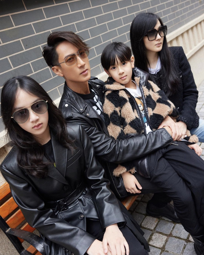 吴尊带儿女拍杂志封面，12岁NeiNei身高直追爸爸，父女同框像兄妹