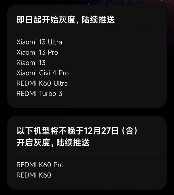 澎湃OS2.0再次发力：多款机型灰度推送中，小米13也在内！|Beta版|灰度|澎湃_新浪新闻