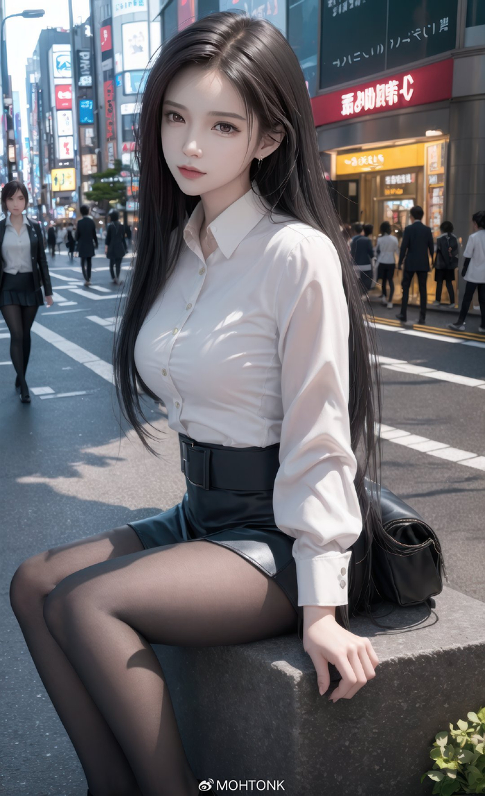 衬衫黑丝长腿美女AI绘画图集动漫卡通二次元手机电脑高清壁纸CG|二次元|手机电脑|黑丝_新浪新闻