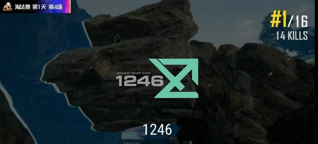 PCL淘汰赛首日：虎牙签约战队1246天命圈豪取14杀吃鸡！