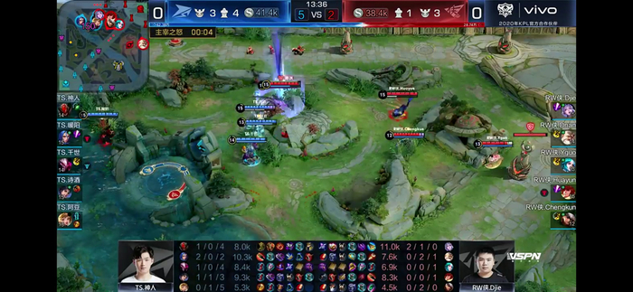 【KPL快闻】TS对战RW侠，RW侠渡劫露娜脸探草丛断送比赛