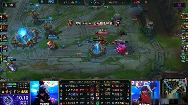 LOL：kanavi豹女究极代中代，盲选模式JDG全程碾压FPX