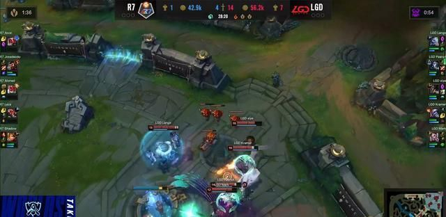 「竞技宝」LOL：LGD对阵R7 完美开团思路清晰LGD成功拿下首局