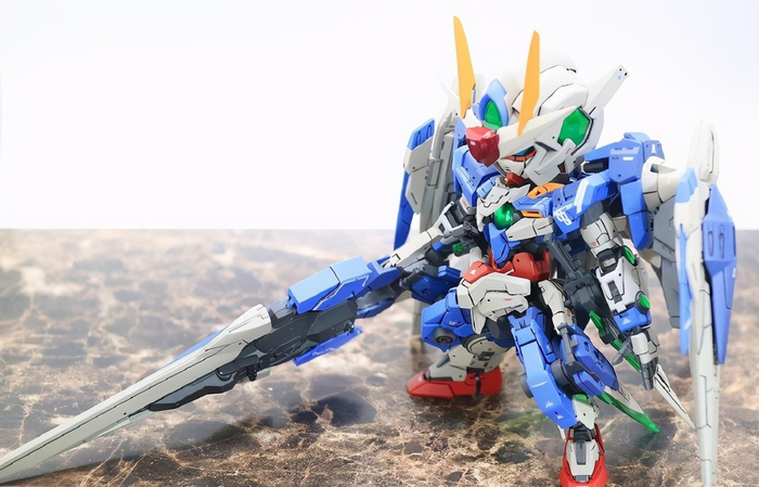 SD比例拥有MG比例的细节，七剑00Q高达模型改