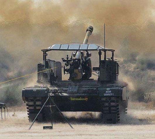 重返二战设计？印军购百门“石弩”自行火炮，全部采用露天炮塔