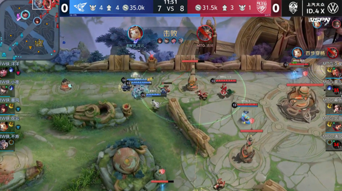 斗鱼KPL：RW花云鲁班盲视野百步穿杨，带队逆风翻盘MTG