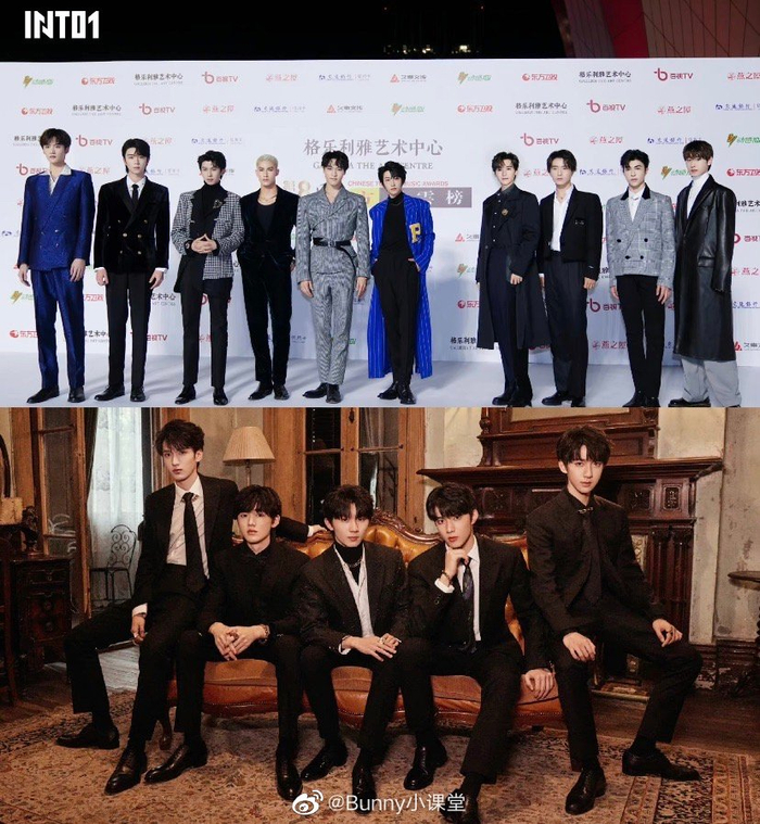 INTO1和时代少年团今晚的官方大片……