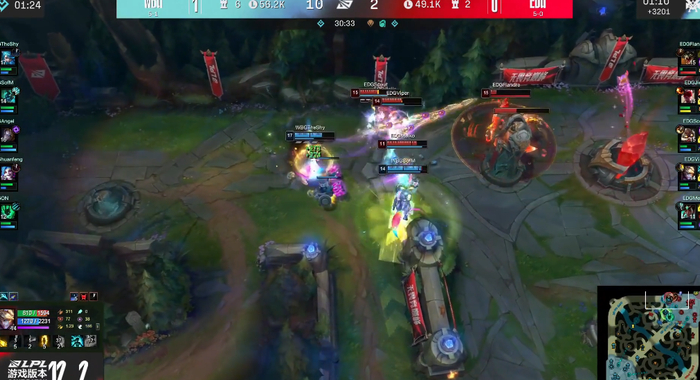 2022LPL春季赛：the shy塔下1v5，操作超秀引起网友点赞！