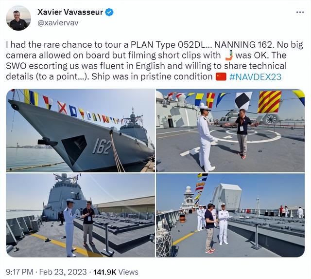 法记者登上052D舰：像是刚出厂！外国网友：第一个海外用户是谁？