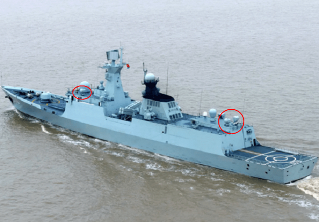 054A导弹护卫舰，改进舰装4面阵相控阵雷达，战力已经翻倍