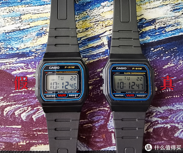 垃圾佬的自我修养之便宜也不能买假的啊～卡西欧Casio F-91W真假实物对比～