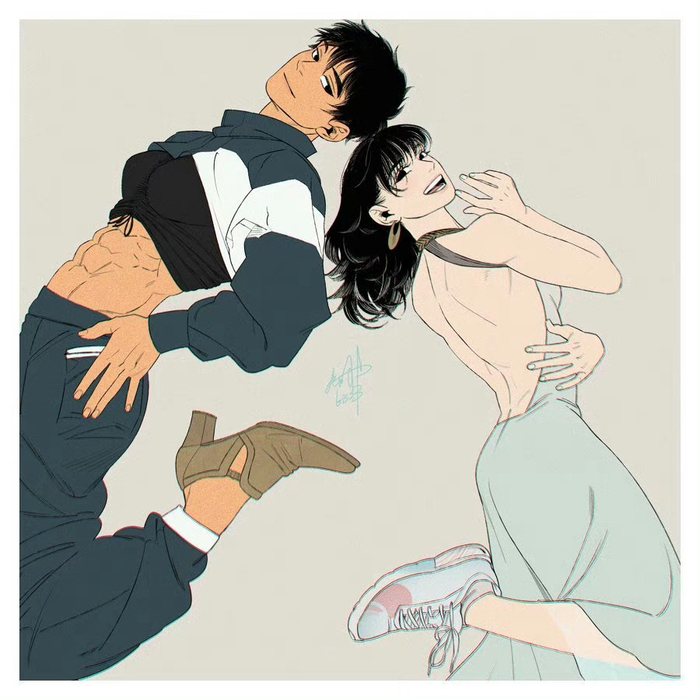 197cm短发黑皮女孩子x 163长发白皮女孩子 体型差身高差……