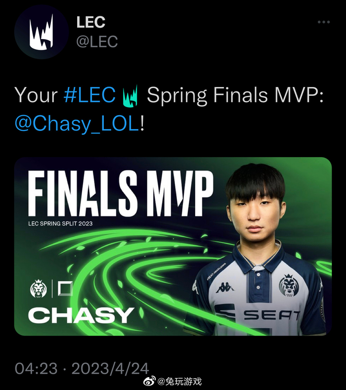 LEC春决的FMVP颁给了MAD的韩国上单Chasy！