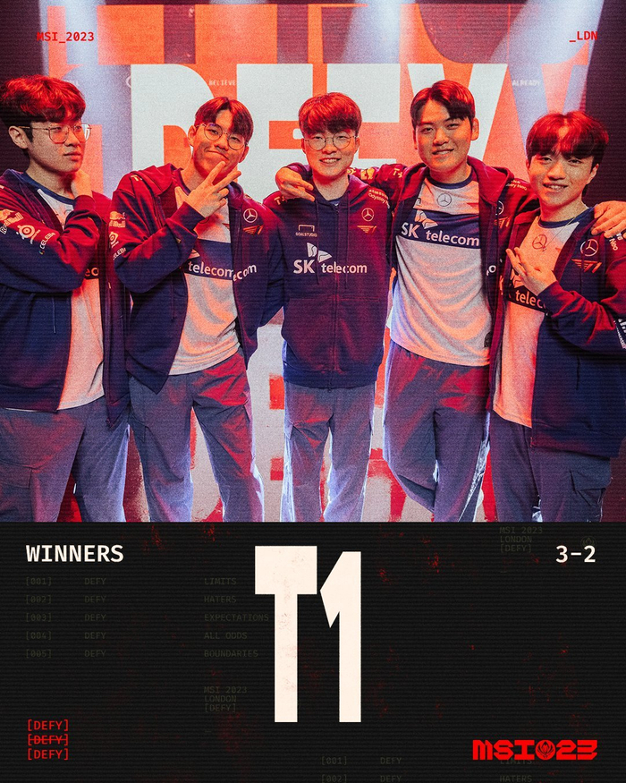 2023MSI四强产生，分别是：T1、JDG、BLG、GEN|T1|jdg|blg_新浪新闻