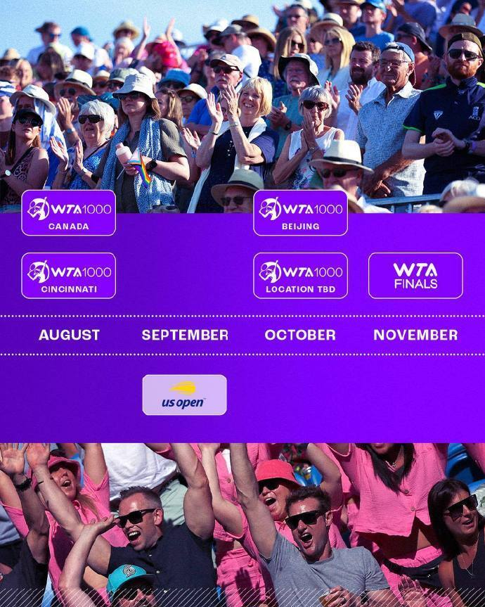 WTA官宣重大调整：中网升级96签超级1000赛，逐步平等赛事奖金