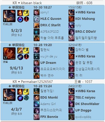 Karsa疑似参加WBG训练赛？