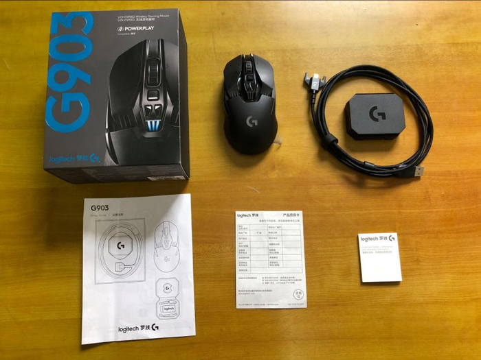 罗技无线游戏鼠标G903 RGB开箱体验