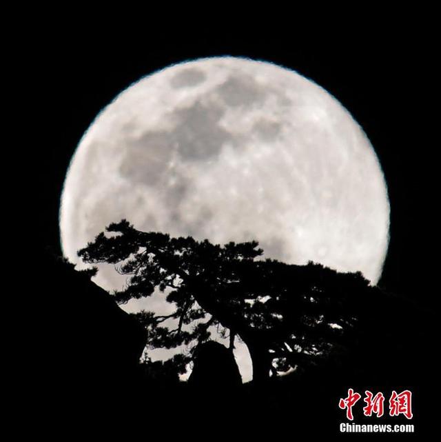 安徽黄山圆月高悬新浪图片