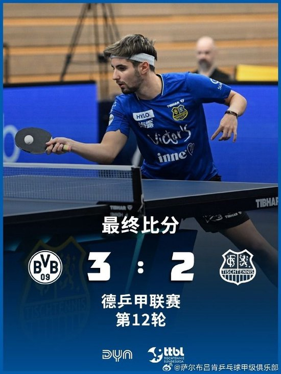 乒乓球德甲：萨尔布吕肯2-3客负多特蒙德 樊振东独得2分难救主！|卡尔松|斯祖迪|弗朗西斯卡|爱德华·约内斯库|德甲乒乓球联赛_新浪新闻