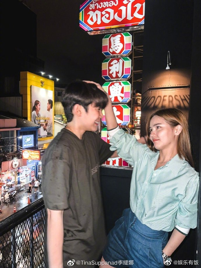 泰国电影《Yes Or No》演员再合影 Tina与Aom比心好可爱_新浪图片