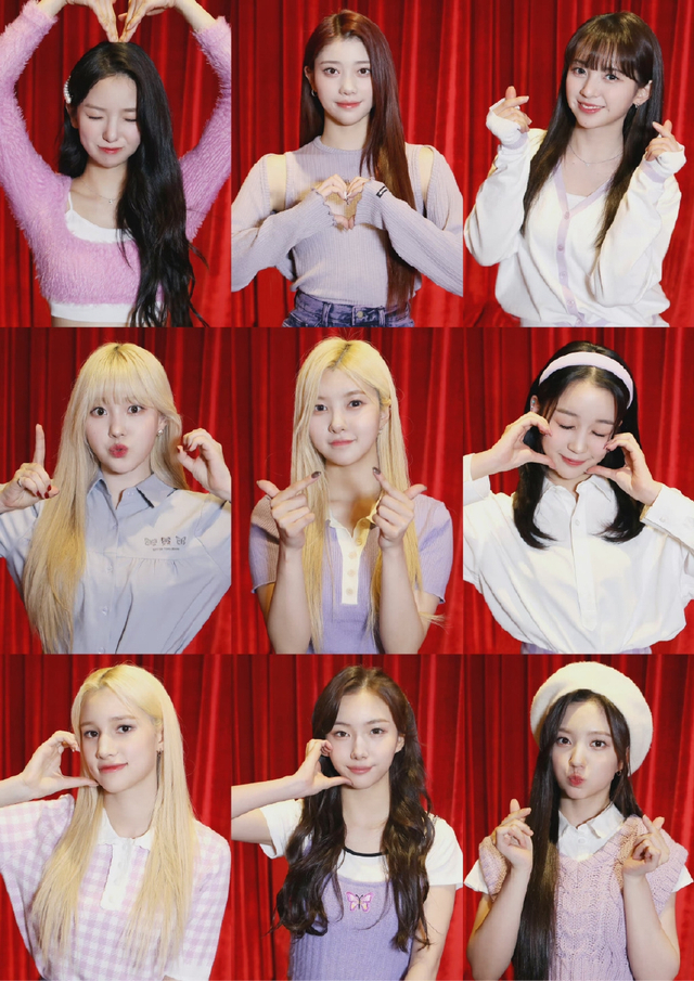 韩团Kep1er出道100天纪念照公开 成员们对镜比心心情好_新浪图片