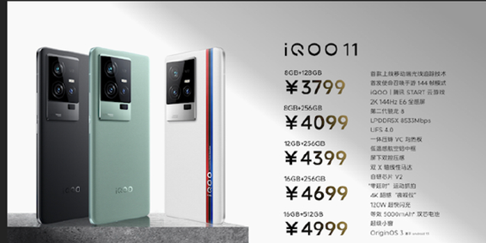 iQOO 11系列发布：搭载第二代骁龙8和自研芯片V2 售价3799元起_手机新浪网