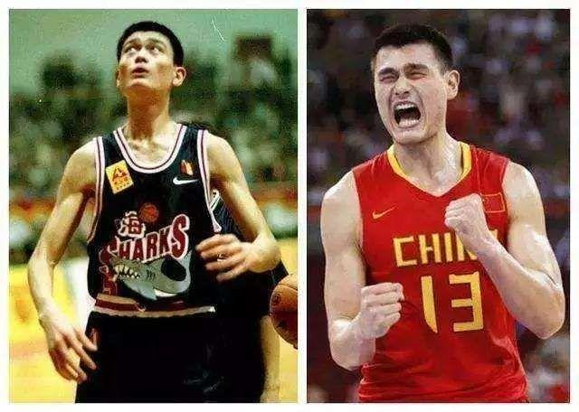 球星进入NBA前后变化，姚明瘦竹竿变壮汉，字母哥变肌肉男