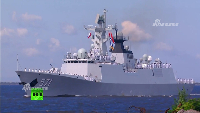 俄军举行海上阅兵！052D和054舰参加秀中国实力_新浪图片