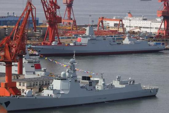 印媒眼中055大驱:不怕其吨位大导弹多 就怕建造太快_手机新浪网