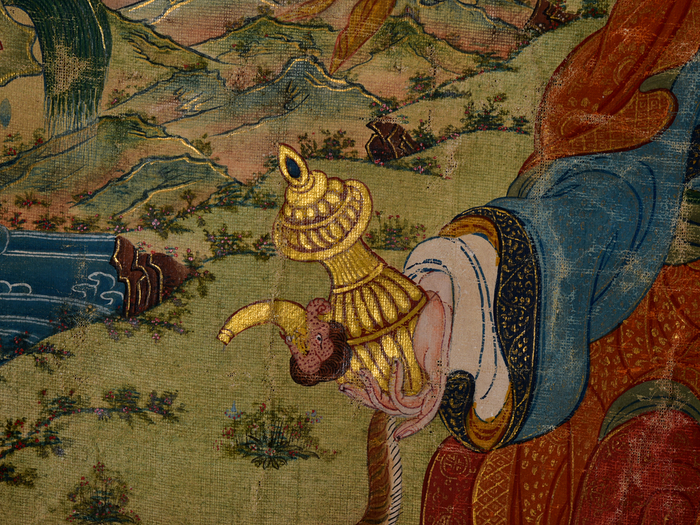 唐卡欣赏：达摩多罗尊者的精湛表现