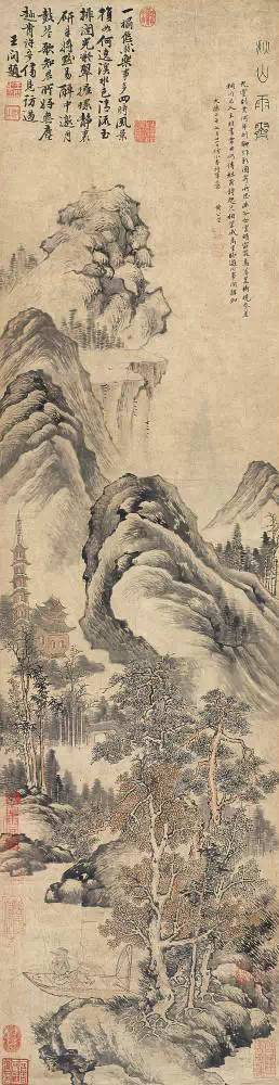 黄公望绘画作品欣赏|立轴|黄公望|浅绛_新浪新闻