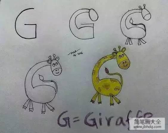 儿童简笔画实用教程（26个字母儿童简笔画）